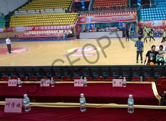 Pantalla LED interior a todo color del baloncesto de la entrega 1R1G1B de la pantalla LED SAGEOPTO del estadio P4 del envío rápido