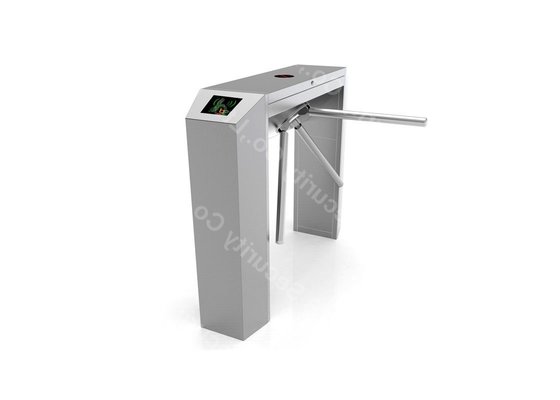 Stainless Steel Vertical Waist High Turnstiles , Revolving Tripod Turnstile Barriers