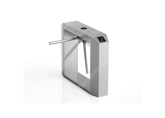 Stainless Steel Waistt Height Turnstiles Barcode Reader Tripod Turnstile System