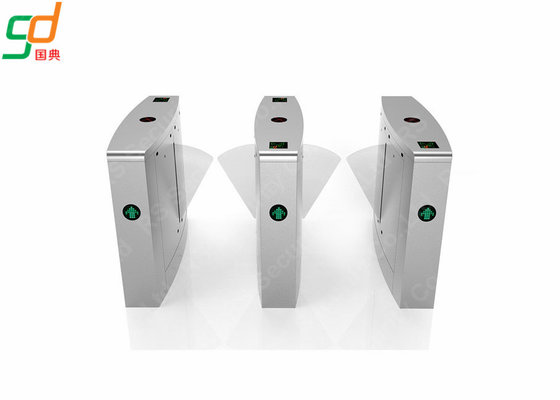 Bi - Directional Card / Barcode Automatic Turnstiles , Flap Barrier Turnstile Door