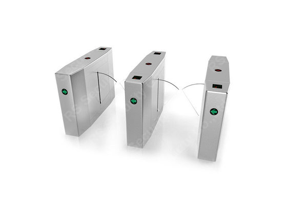Intelligent Glass Retractable Flap Barrier Gate Turnstile With 24V DC Brush Motor