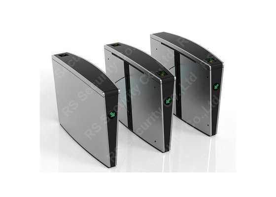 Double Wing IR Sensor Flap Barrier Gate Card Reader Or Push Button Turnstile