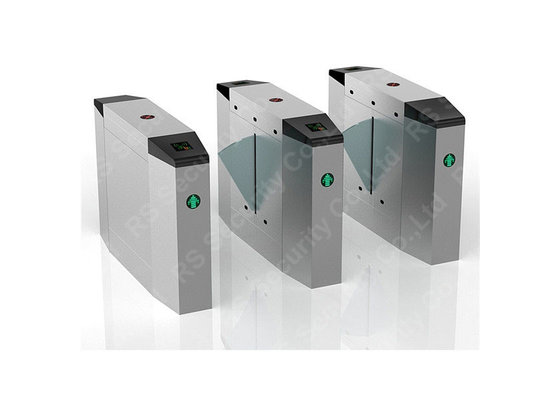 Retractable Glass Flap Barrier Gate For Subway Club Hotel Entrance Managerment