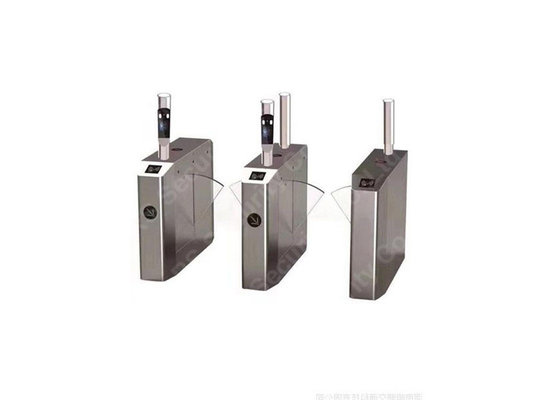 Pedestrian Metal Flap Barrier Gate , Stainless Steel Access Control Gate Turnstile