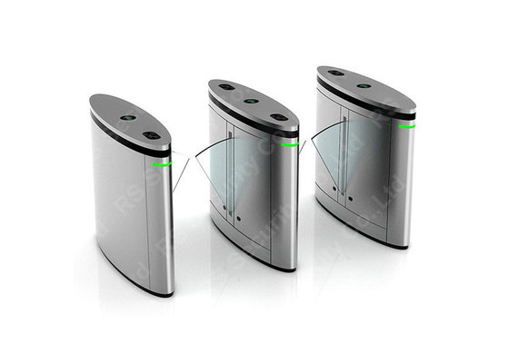 Stainless Steel Flap Barrier Gate Optical Turnstile, Rfid Reader Security Turnstiles