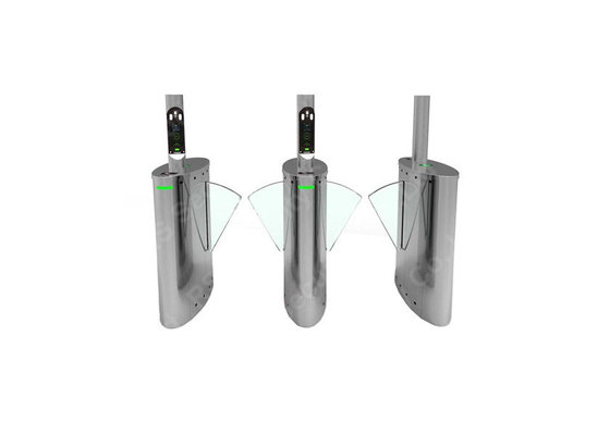 Controlled Access Flap Barrier Gate , Security Steel Half Height Turnstile Door