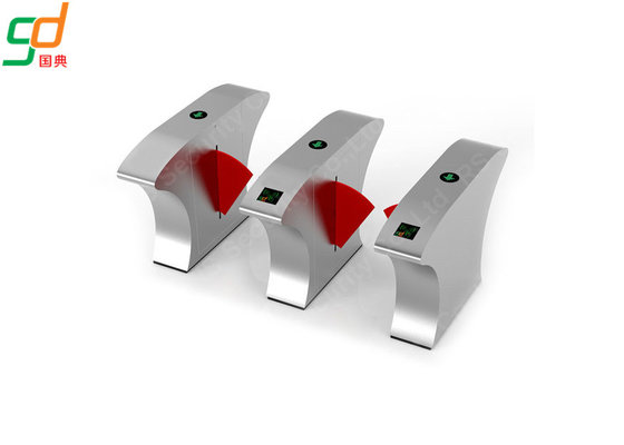 Optical Subway Turnstile Barrier / Flap Barrier And Speed Pedestrian Gate Access Control