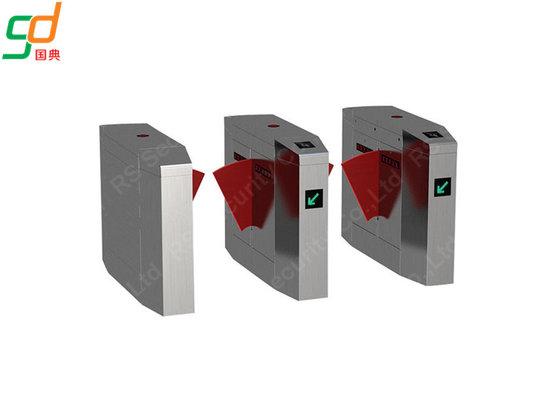 Stainless Steel ESD Flap Barrier Gate Turnstile Solution DC brushless motor