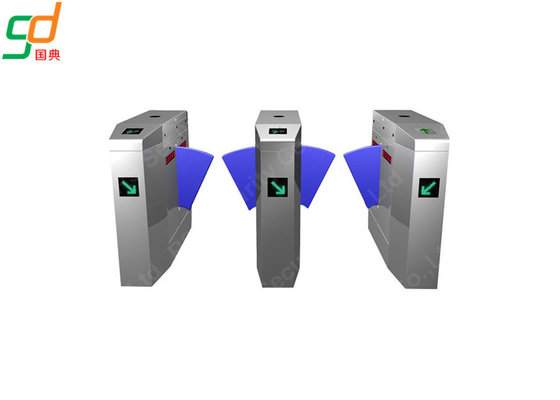 Waist Height Subway Flap Turnstyle Gate Access Control Systems With Face Recognition