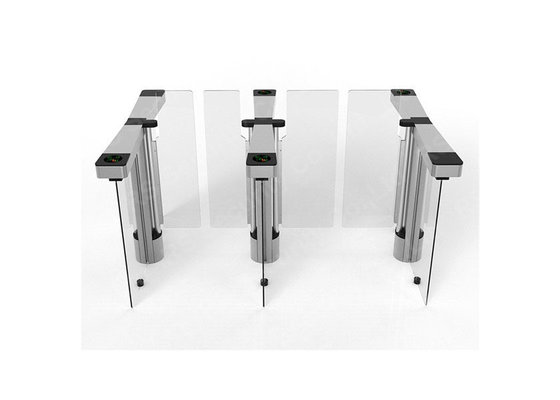 Pedestrian Supermarket Swing Barrier Gate Systems Access Control 316 stainless steel