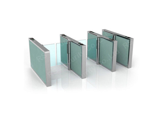 Wide Lane Automatic swing barrier gate Security Glass Turnstiles Motor