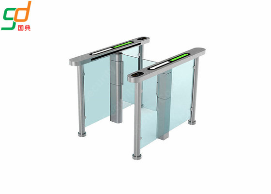 Facial Recognition Supermarket Swing Gate,Barcode Glass Turnstile Barrier