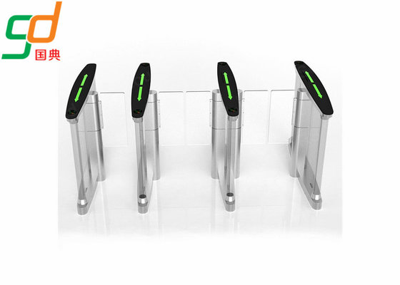 304 Stainless Steel Automatic Turnstiles Glass Wing Swing Gates Systems