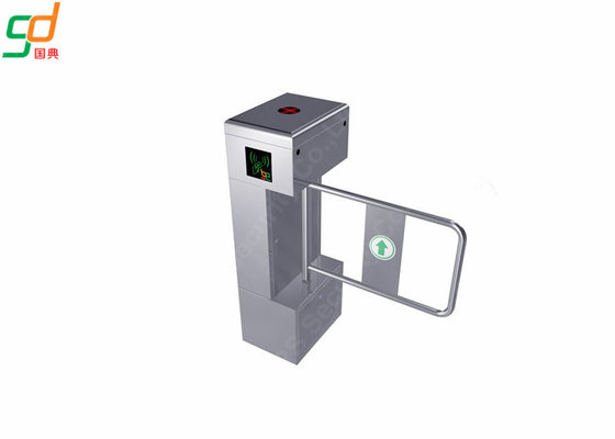 CE Awarded Cylinder Swing Barrier Gate , OEM Automatic Supermarket Turnstiles