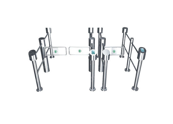 RFID Pedestrian Security Passageway Swing Barrier Gate Bar Code Reader