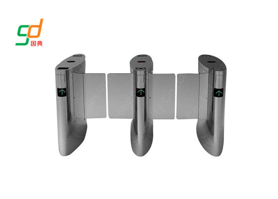 Optical Security Speed Gates , Card Reader Glass Fastlane Access Control Turnstiles