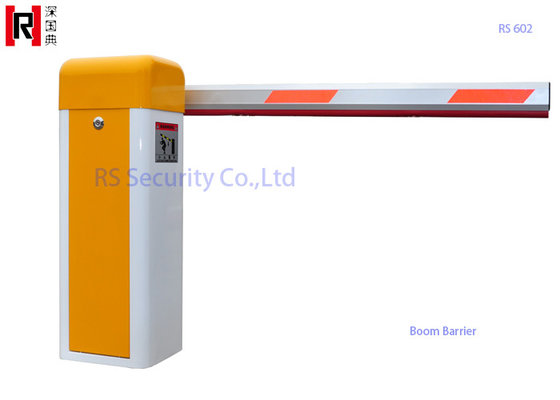 Yellow Car Access Folding Parking Gate , 180 Degree Folding Boom Door