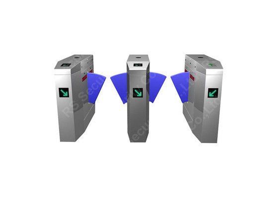 RFID 304 Stainless Steel Flap Barrier Gate With Access Control System