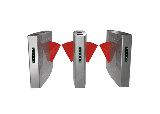 Electronic Turnstile Security Gates RS485 Interface Bidirectional Flap Barrier