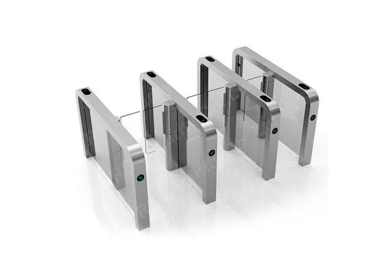 Servo Motor 2.mm Thickness Supermarket Swing Gate,Glass Turnstile System