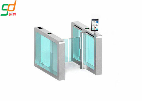 IC Card Reader Supermarket Swing Gate,Full Height Glass Arm Turnstile System