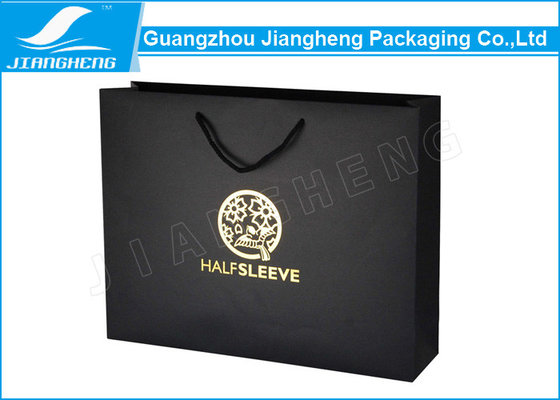 Gift Packaging Personalized Paper Bags Biodegradable Purple Rope Handle