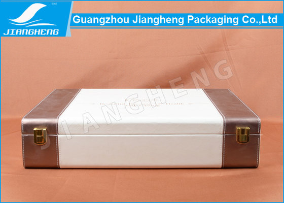 Caja de regalo de cuero reciclable de la PU, empaquetado cuadrado grande de la caja de la belleza
