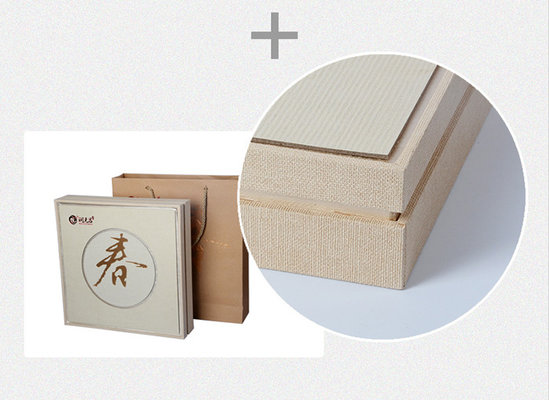 Papel de madera amistoso blanco cuadrado de la caja de regalo de Eco para el empaquetado de las latas del té