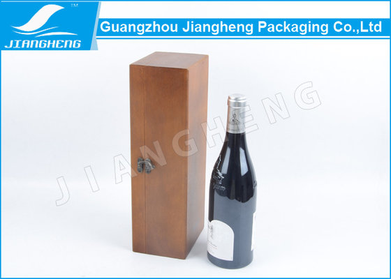 Cajas de embalaje recicladas bloqueables del vino, cajas de madera del vino del vintage del barniz