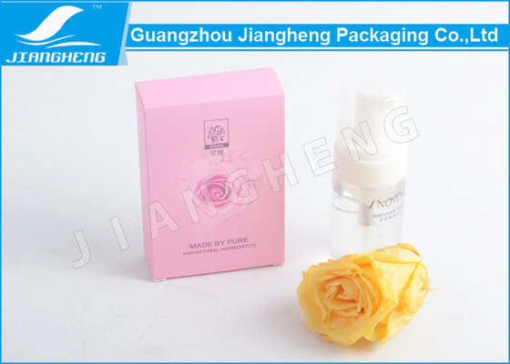Color rosado de empaquetado impreso CMYK de las cajas papel mate de la laminación del pequeño para la crema de cara