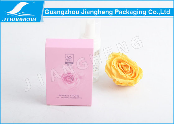 Color rosado de empaquetado impreso CMYK de las cajas papel mate de la laminación del pequeño para la crema de cara