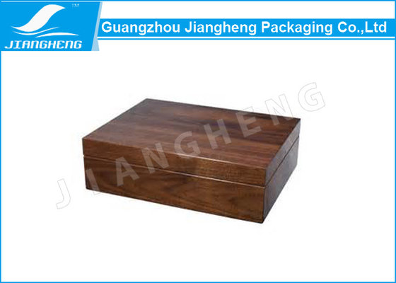 Caja de regalo de madera de lujo de madera del reloj de las cajas de regalo del color de Brown con la ventana clara