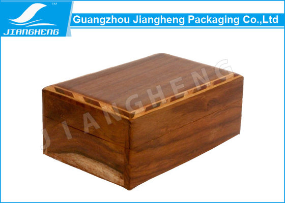 Tamaño modificado para requisitos particulares caja de madera sólida de madera del recuerdo de la caja de regalo de la joyería del estilo del cajón