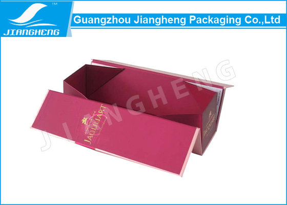 Cajas de empaquetado de lujo de papel plegables de la botella de vino para un color modificado para requisitos particulares botella