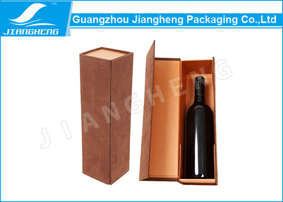 Cajas de empaquetado de lujo de papel plegables de la botella de vino para un color modificado para requisitos particulares botella
