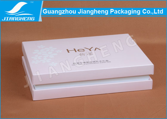 Pink Cardboard Paper Cosmetic Packaging Boxes With EVA Foam Insert Padding