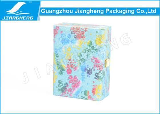 Cajas de regalo coloridas polacas embotadas del perfume del cuero de la PU con diseño de la cerradura del oro