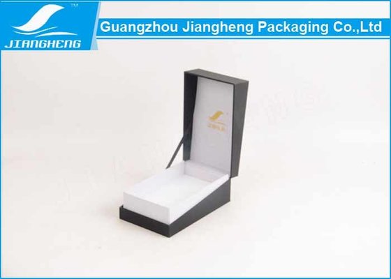 Cajas de empaquetado del perfume de lujo hecho a mano con la decoración de papel negra suave