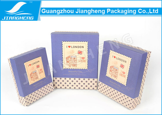 CMYK Printing Cardboard Candy Gift Boxes Blue Paper Printing With Dot Design