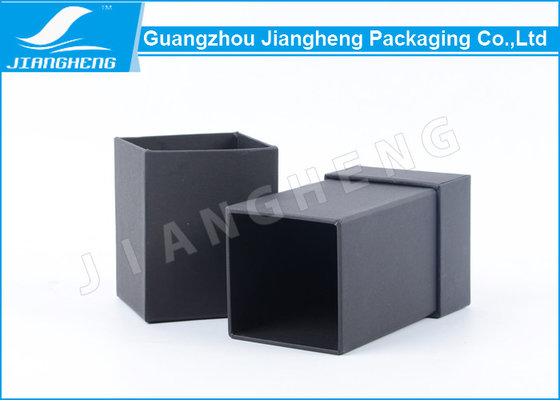 Cajas de regalo revestidas de empaquetado de la botella de papel del negro de las cajas del perfume de la moda CB049
