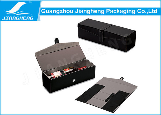 Cajas de empaquetado coloridas plegables de la botella de vino del papel revestido de la cartulina para el regalo