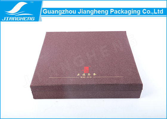 Caja de lujo vacía de sellado caliente del té del papel de la cartulina de las cajas de regalo del té del logotipo reciclada
