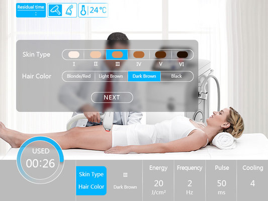 Full Body / Facial Hair Removal Laser Machine With Compressor Cooling System