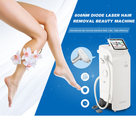 Adjustable Frequency 808nm Laser Hair Removal Machine No Pigment Accumulation