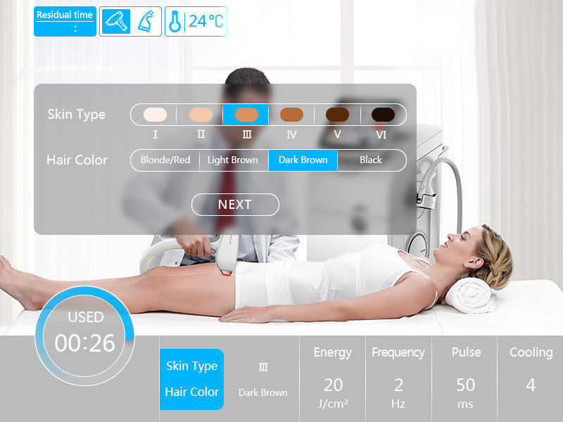 Vertical Fast Diode Laser Epilation Machine With Painless Treatment