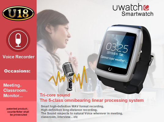 Waterproof Dua l - core Android OS 4.4 Smart Watch Phone with wifi for samsung galaxy , HTC