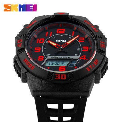 2 Times Zone Analog Digital Wrist Watch With Customize Brand Logo
