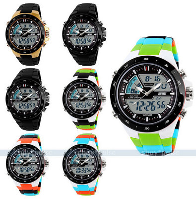 Multifunction Sport Watch Branded Logo Colorful Strap Unisex Watch