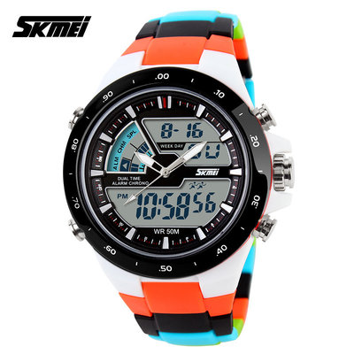 Multifunction Sport Watch Branded Logo Colorful Strap Unisex Watch