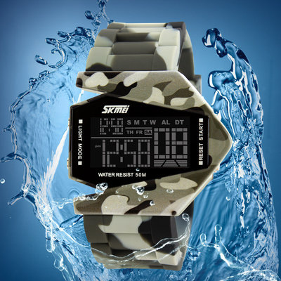 Airplane Model Boys And Girls Fashion LCD Analog Watch Colorful